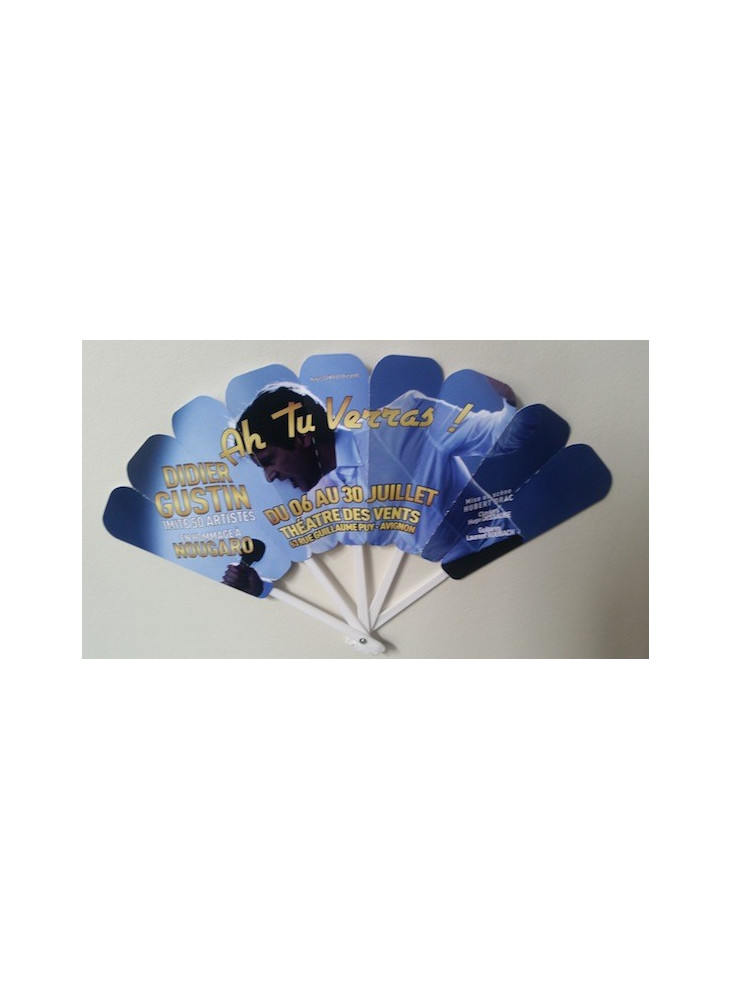 Éventail Publicitaire en Bois, Bambou, Plastique à personnaliser