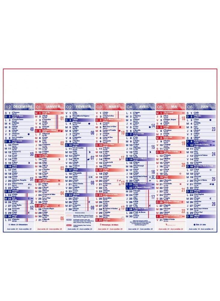 Calendrier Publicitaire Standard 7 mois
