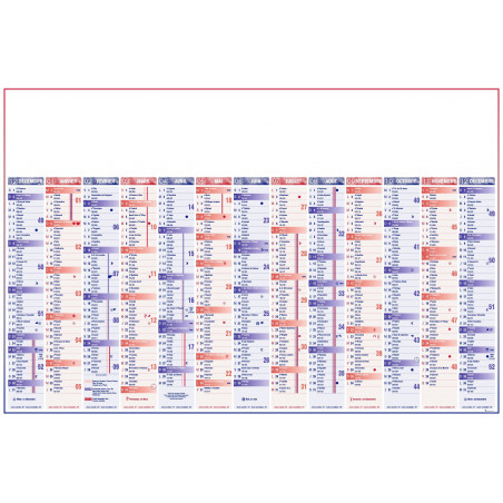Calendrier Publicitaire Standard 13 mois